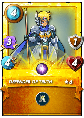 SplinterGuide - Defender of Truth | Splinterlands Card Analysis